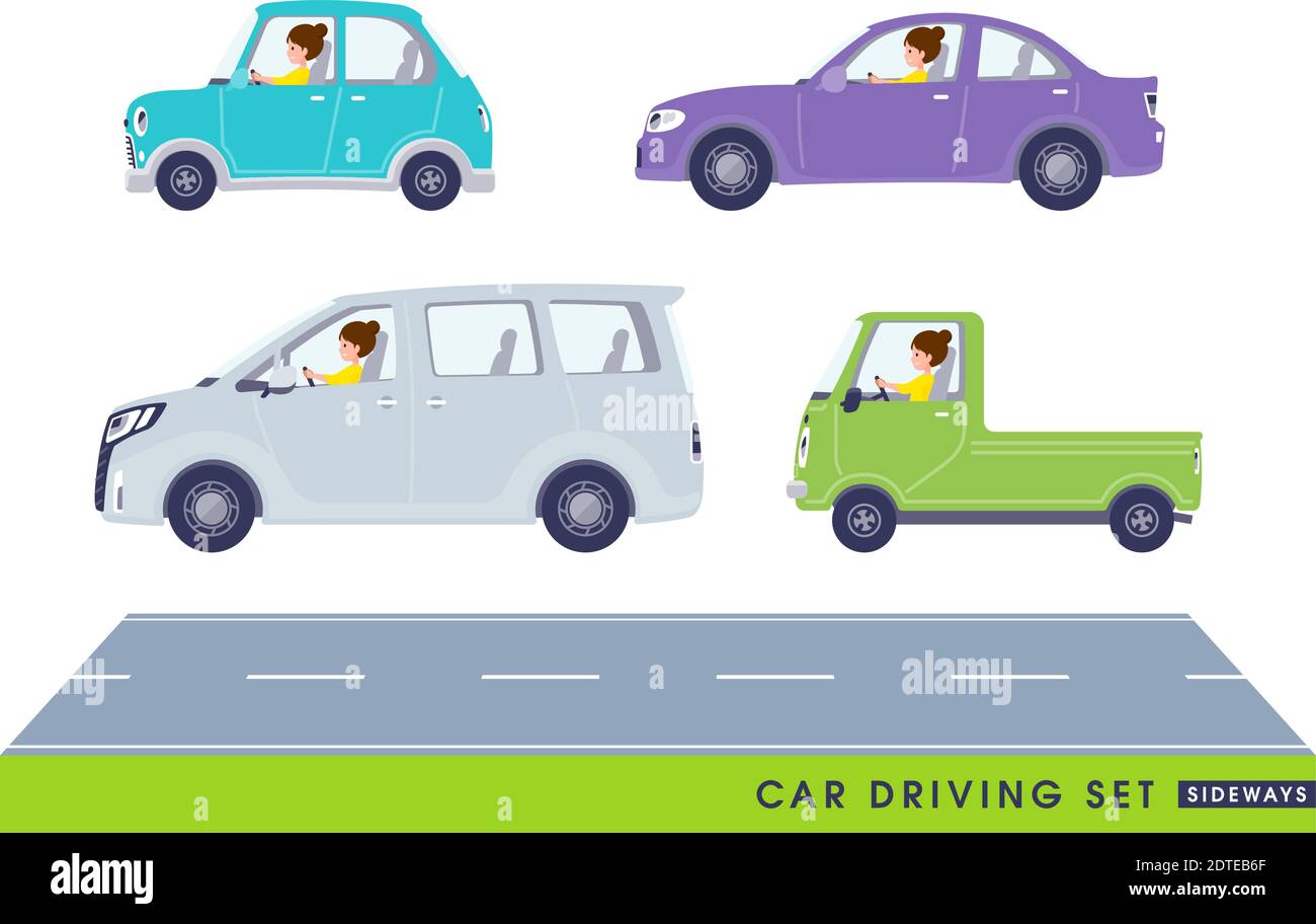 Sideways car Stock Vector Images - Alamy