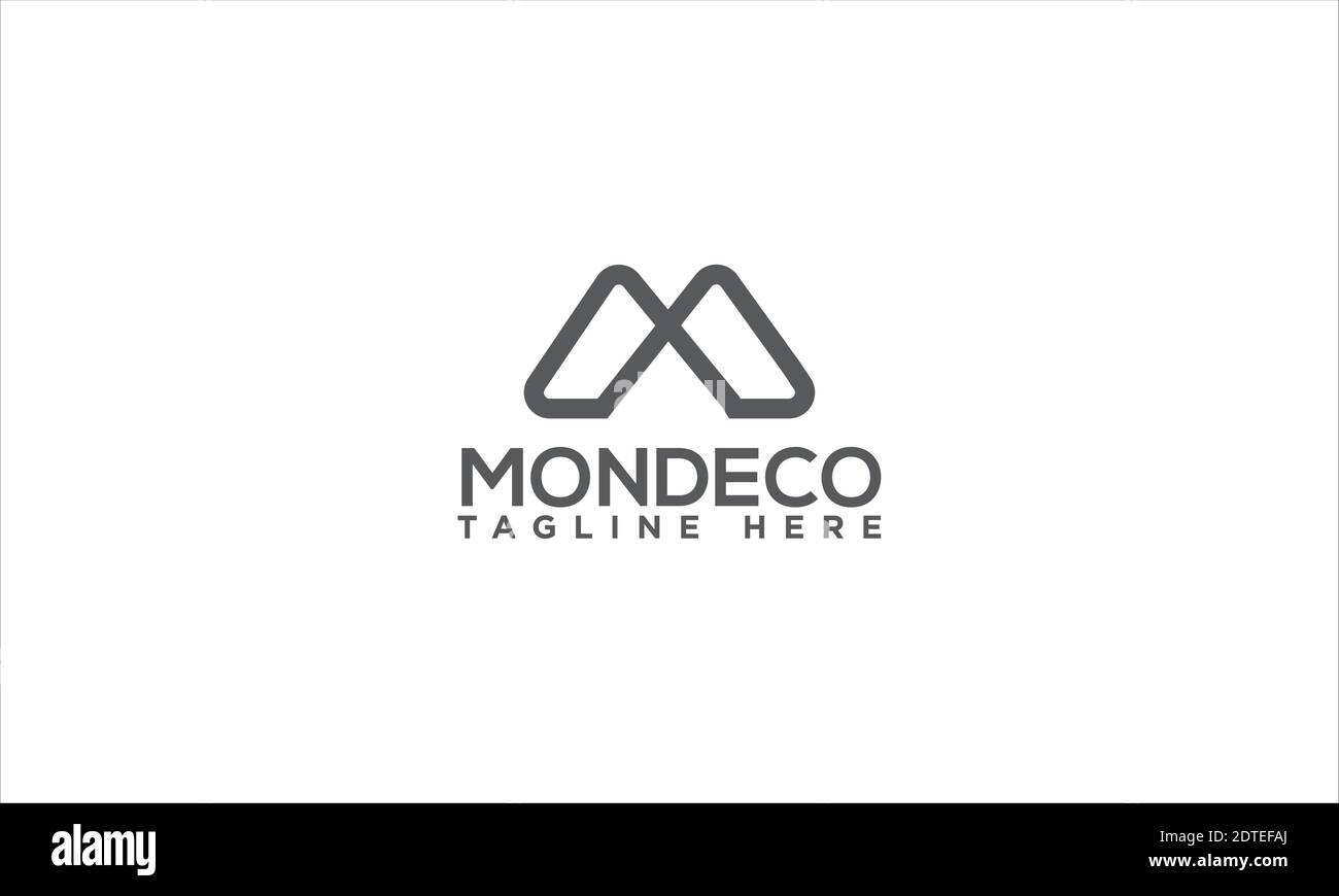 M minimalist logo design and vector template. m letter logo Stock ...