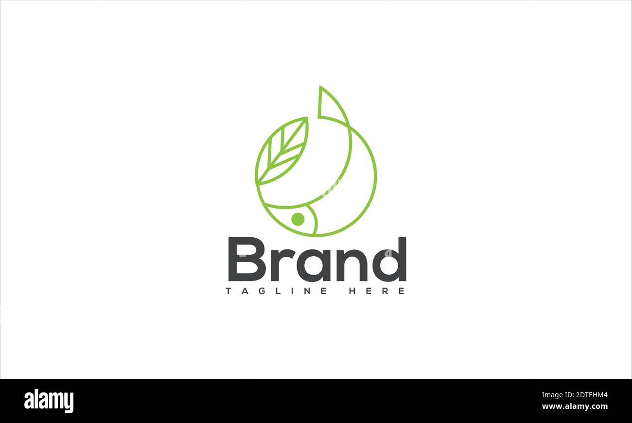 Fish leaf logo design and vector template Stock Vector Image & Art - Alamy