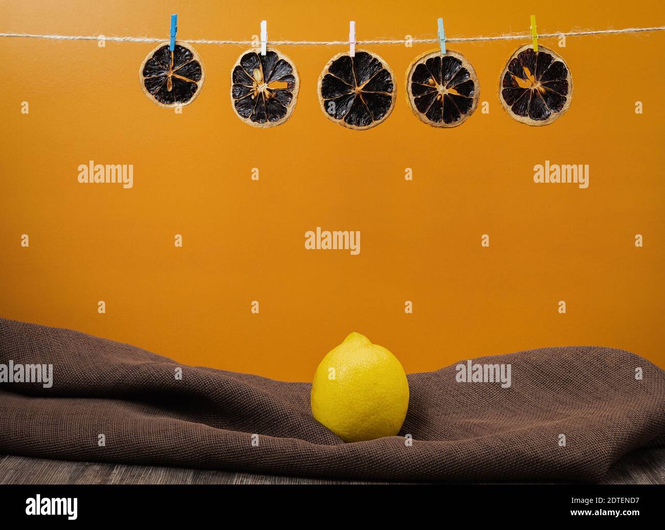 Dry lemon slices on hi-res stock photography and images - Alamy