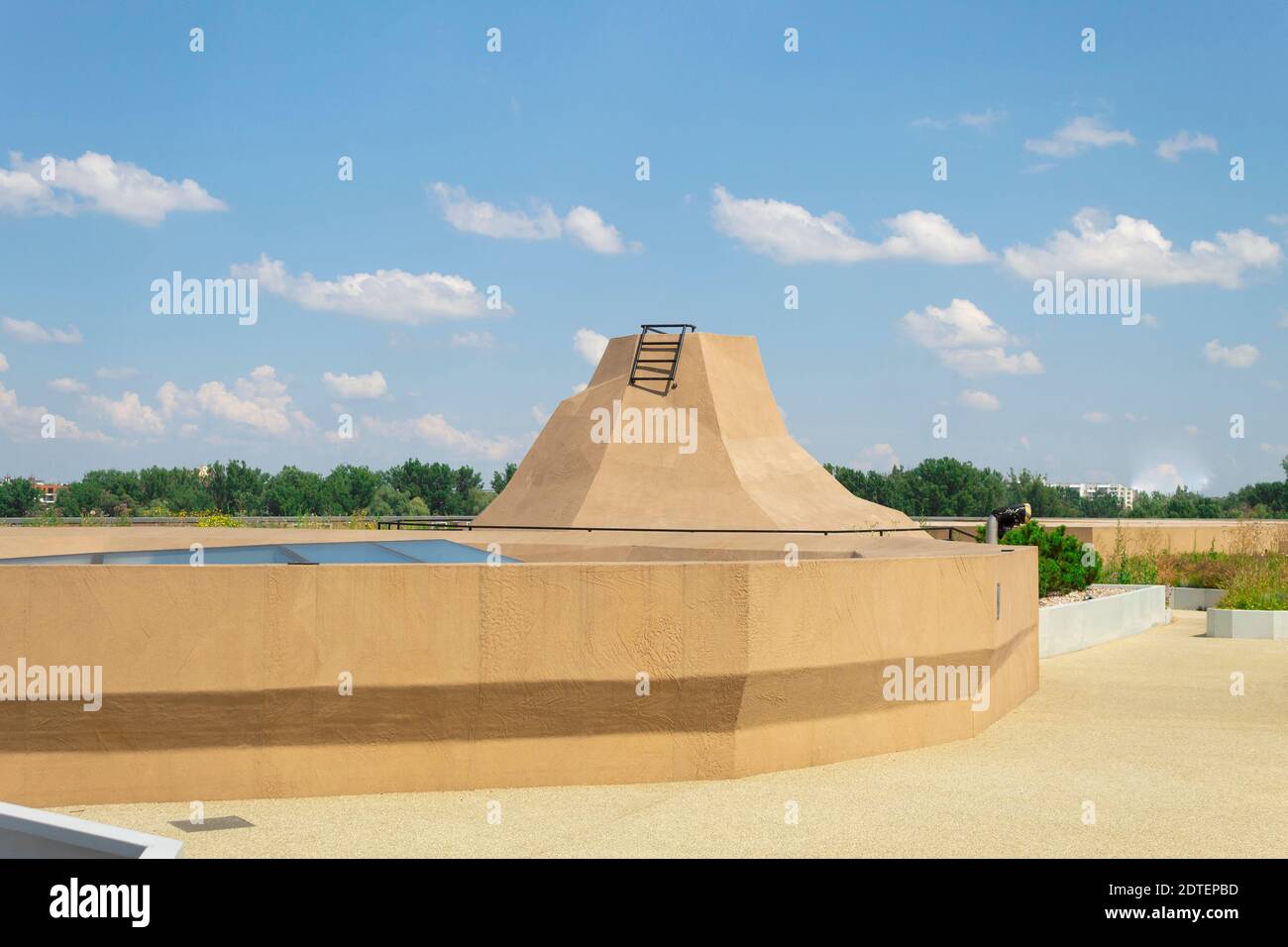 Exit of the ventilation shaft in the form of a volcano Stock Photo - Alamy