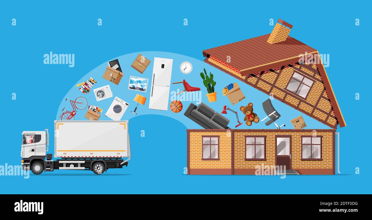 House full of stuff Stock Vector Images - Alamy