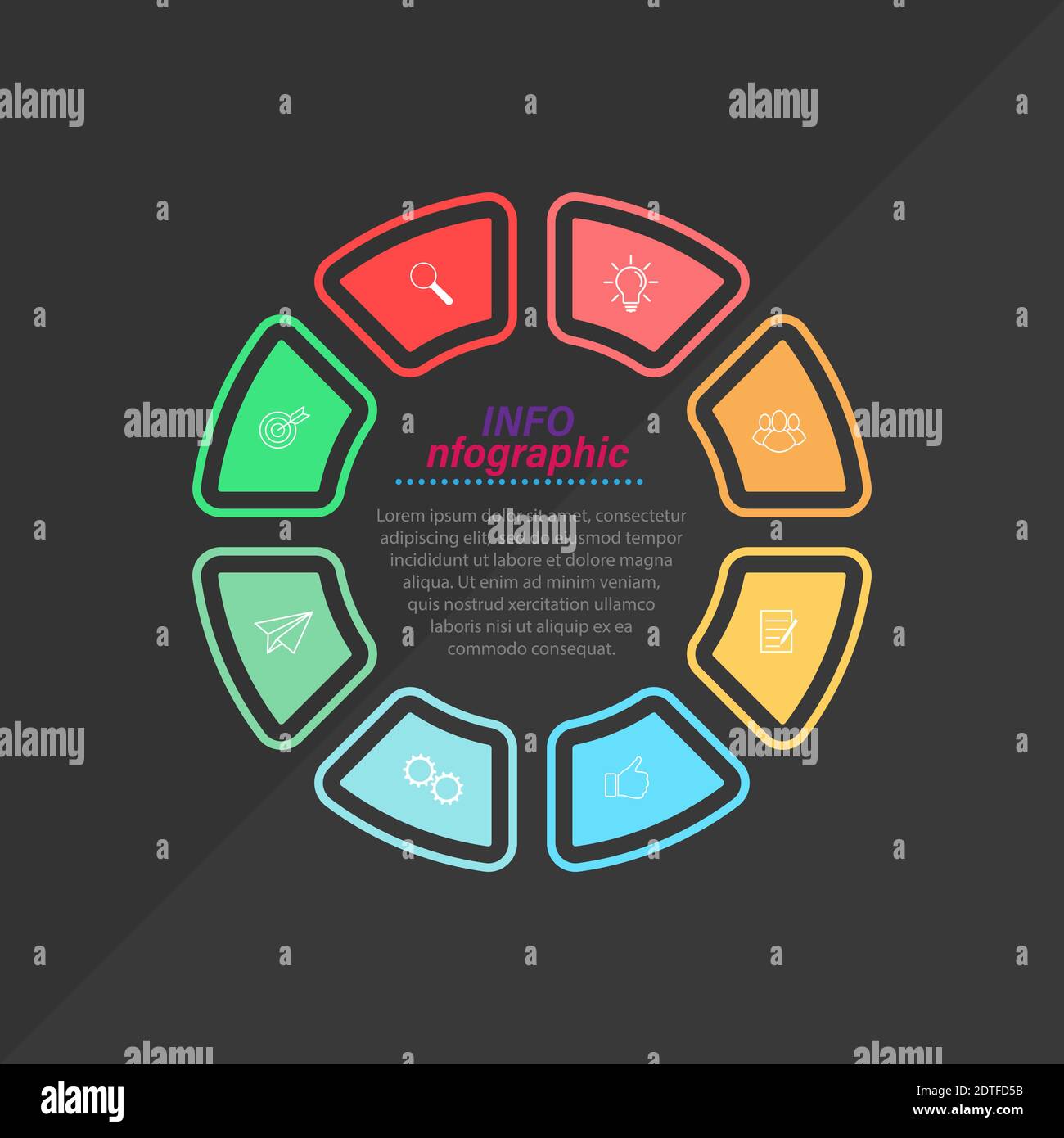 Infographics. Vector template with pictograms for business and finance ...