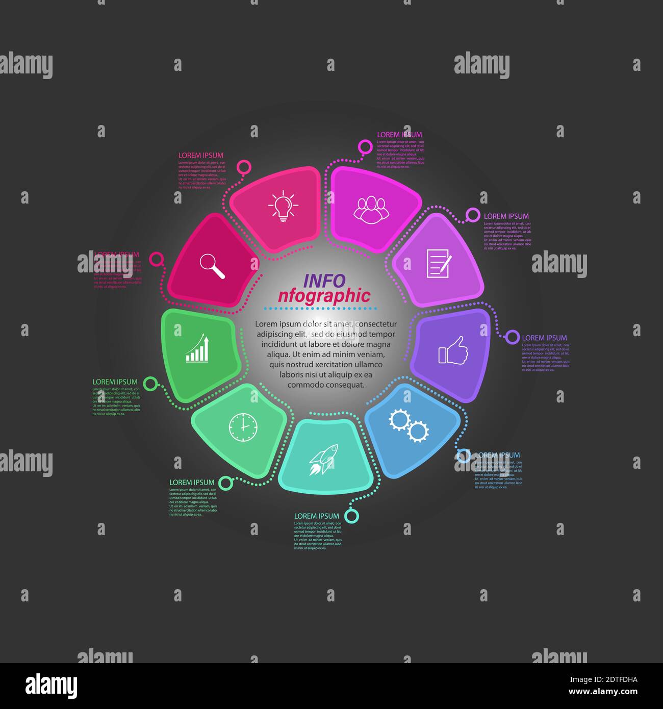 Infographics. Vector template with pictograms for business and finance ...