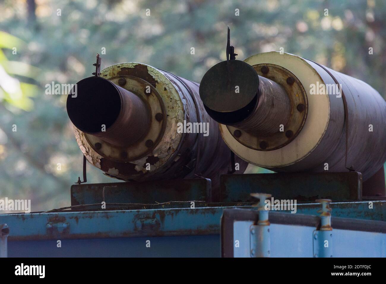 Sound and noise silencer of exhaust system on industrial electric ...