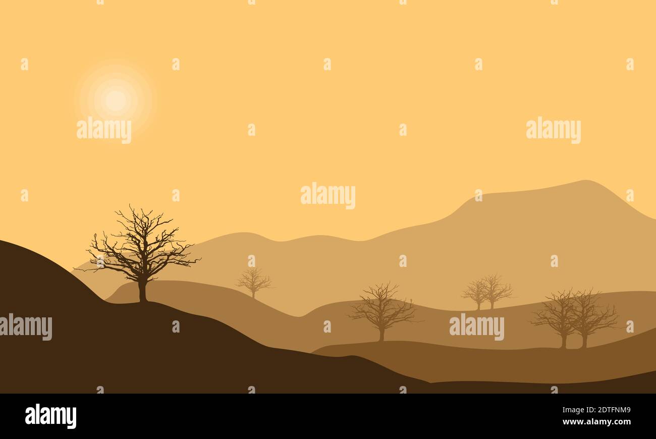 Beautiful twilight scenery in the afternoon. City vector Stock Vector ...
