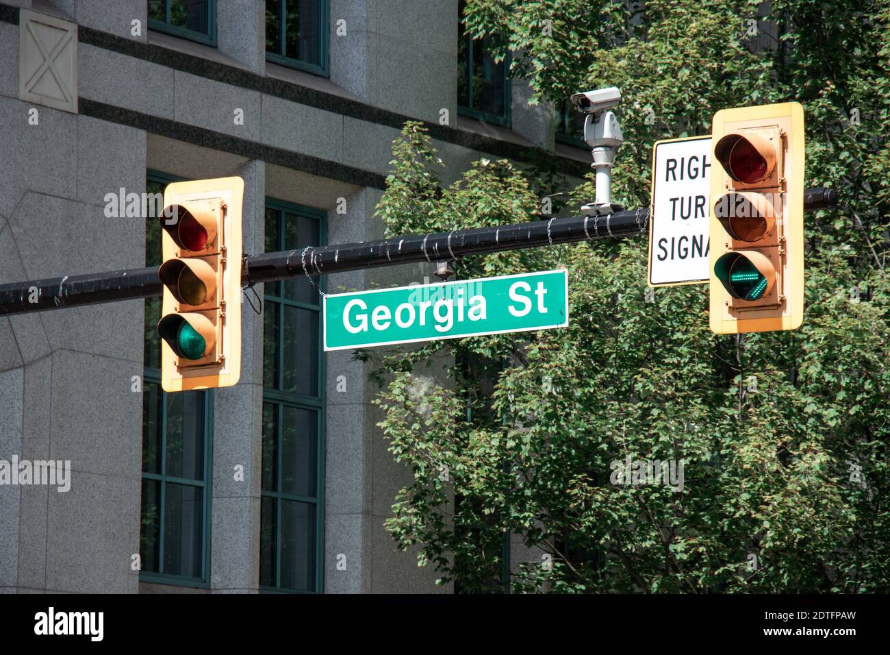 Vancouver, Canada - June 29, 2020: A View of West Georgia Street sign ...