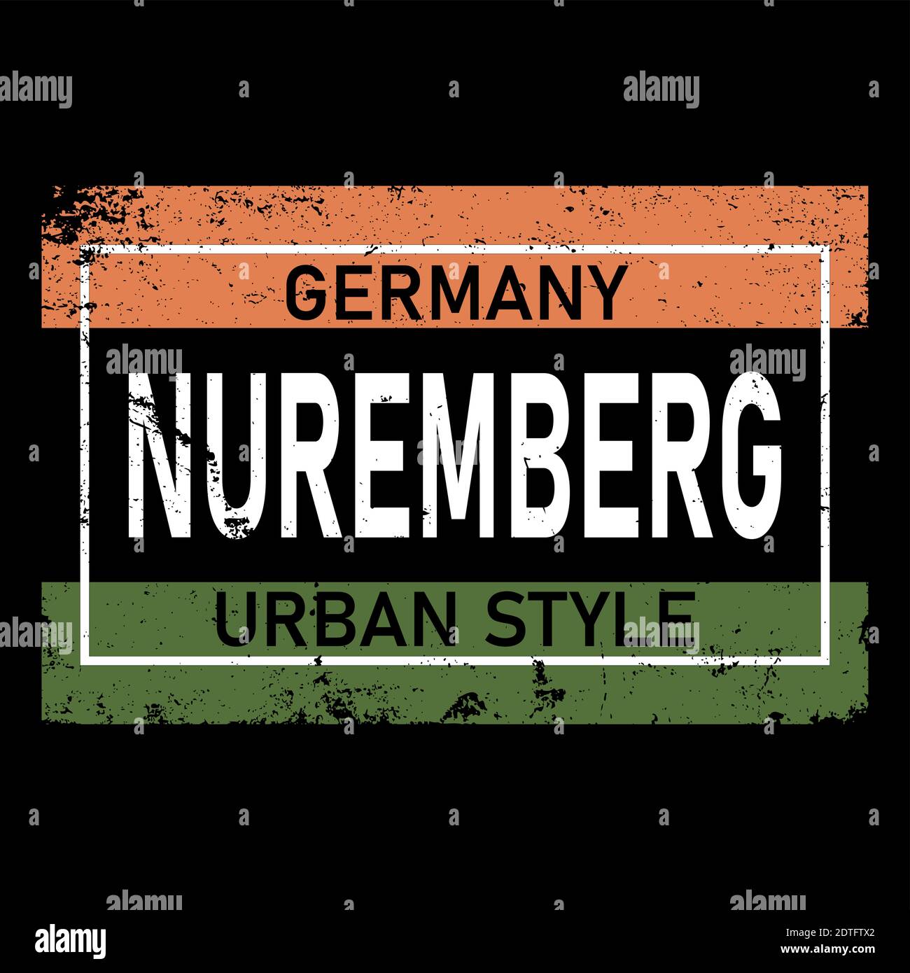 Nuremberg lettering in original style. European city for prints ...