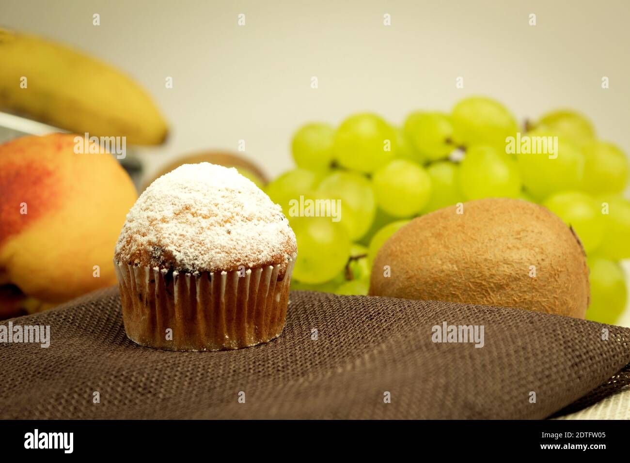 Delicious muffin for menu background. Fresh cake according to the ...