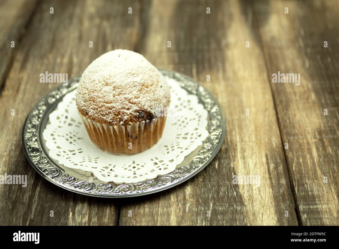 Delicious muffin for menu background. Fresh cake according to the ...