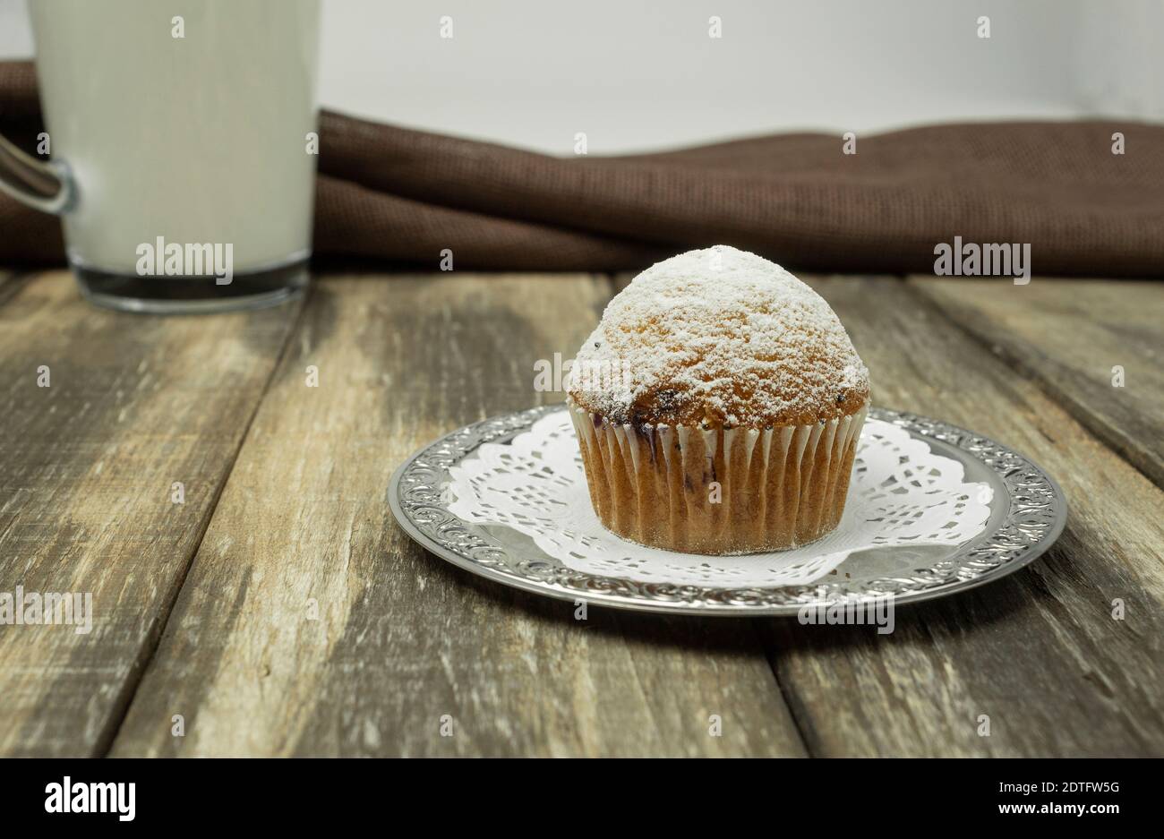 Delicious muffin for menu background. Fresh cake according to the ...