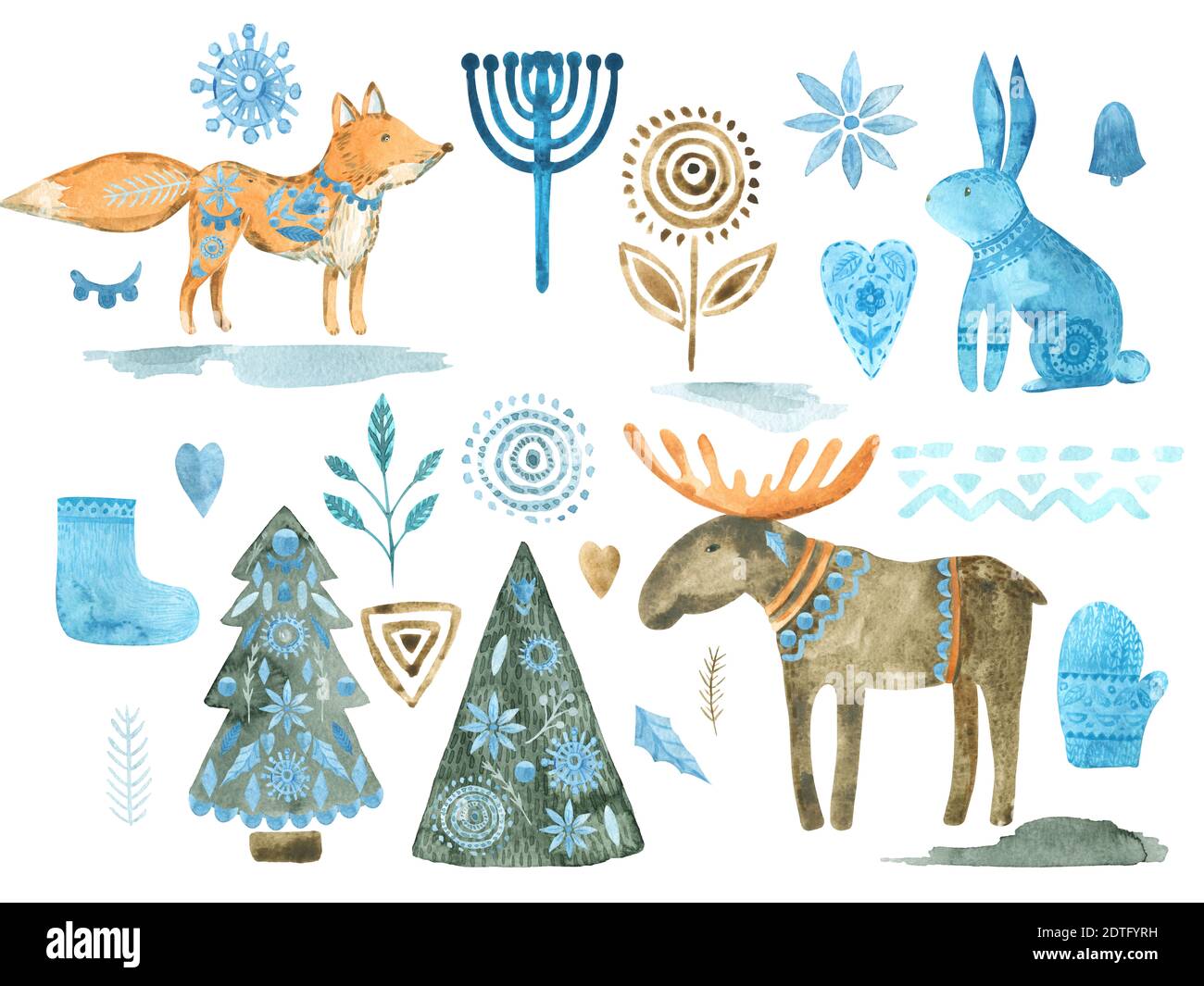 Christmas Forest Animals Clipart