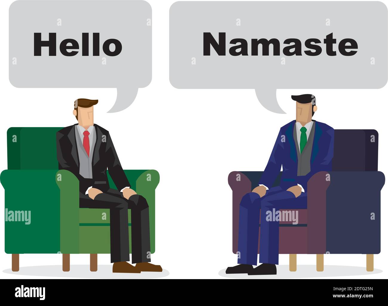 Business people talking in with different languages. Concept of ...