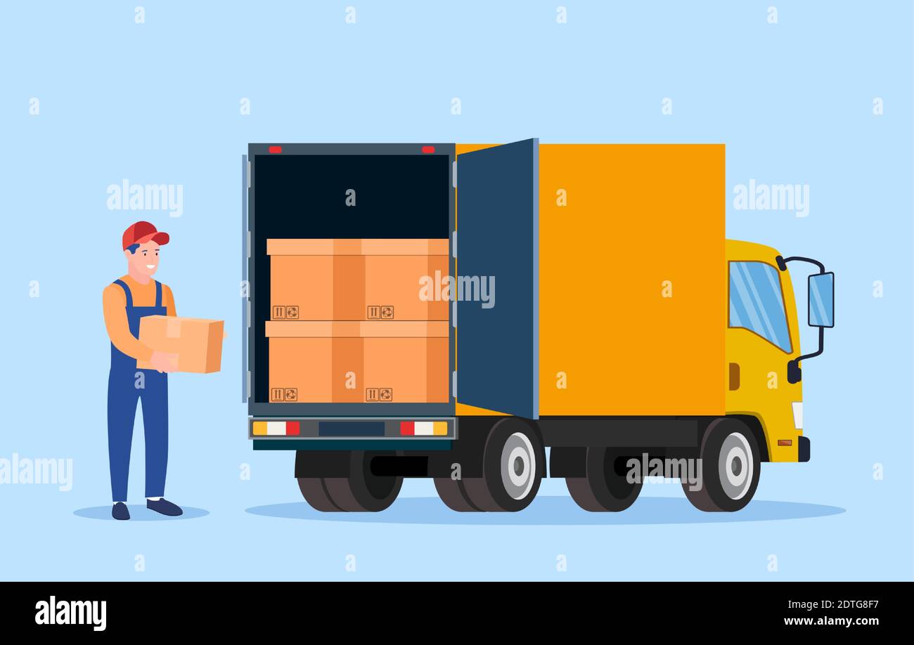 Truck for transportation of goods Stock Vector Image & Art - Alamy
