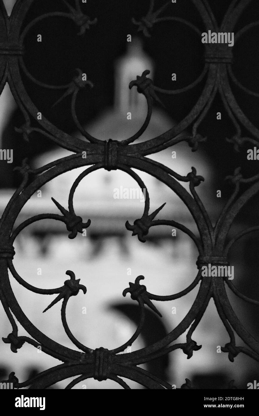 View Through Iron Gate Stock Photo - Alamy