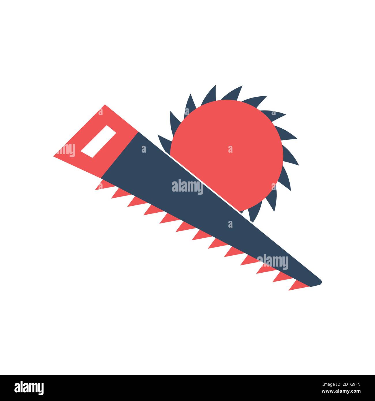 Saw vector icon isolated on white background Stock Vector Image & Art ...