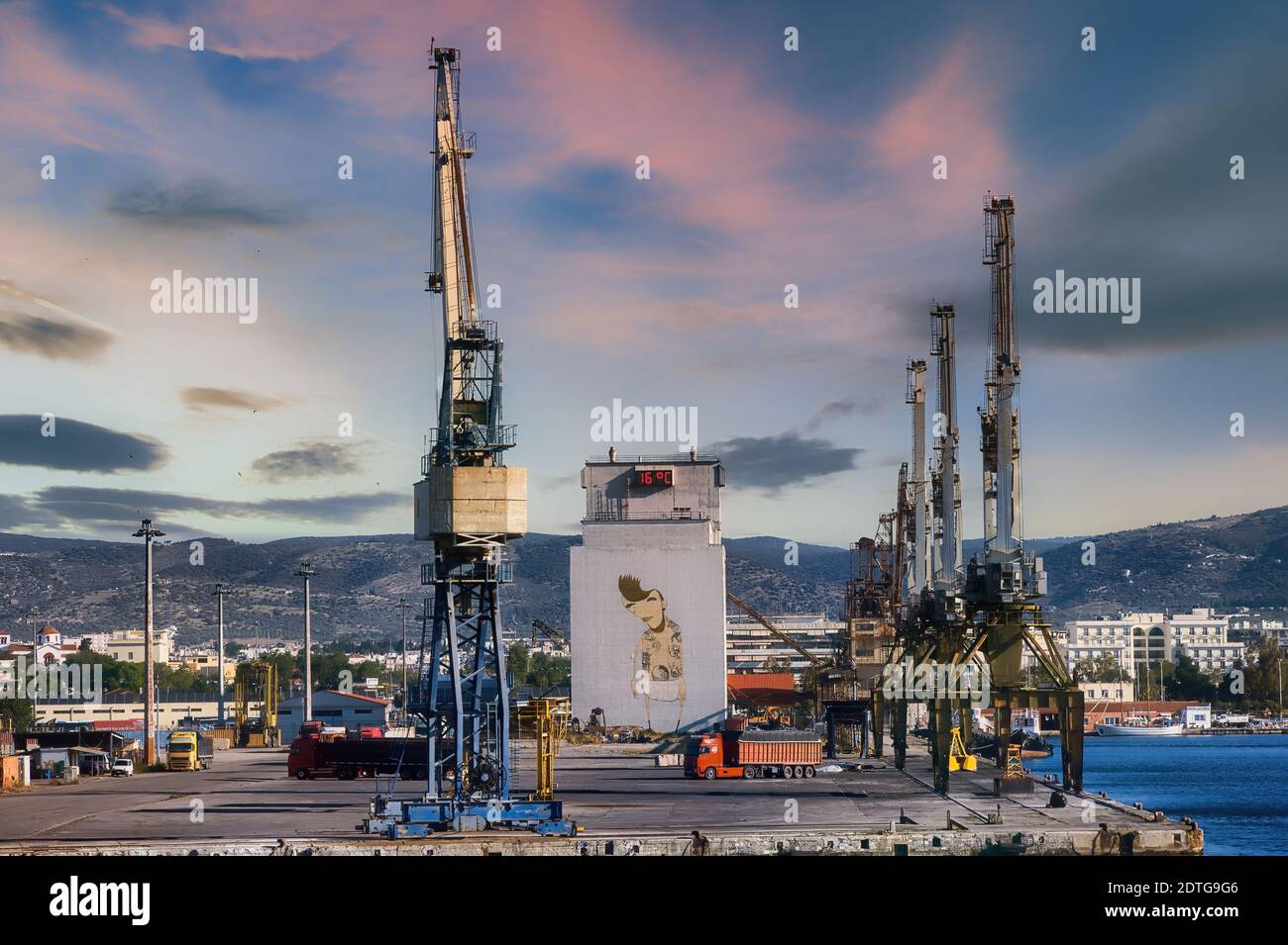 Volos city, Greece, the commercial port of Volos Stock Photo - Alamy