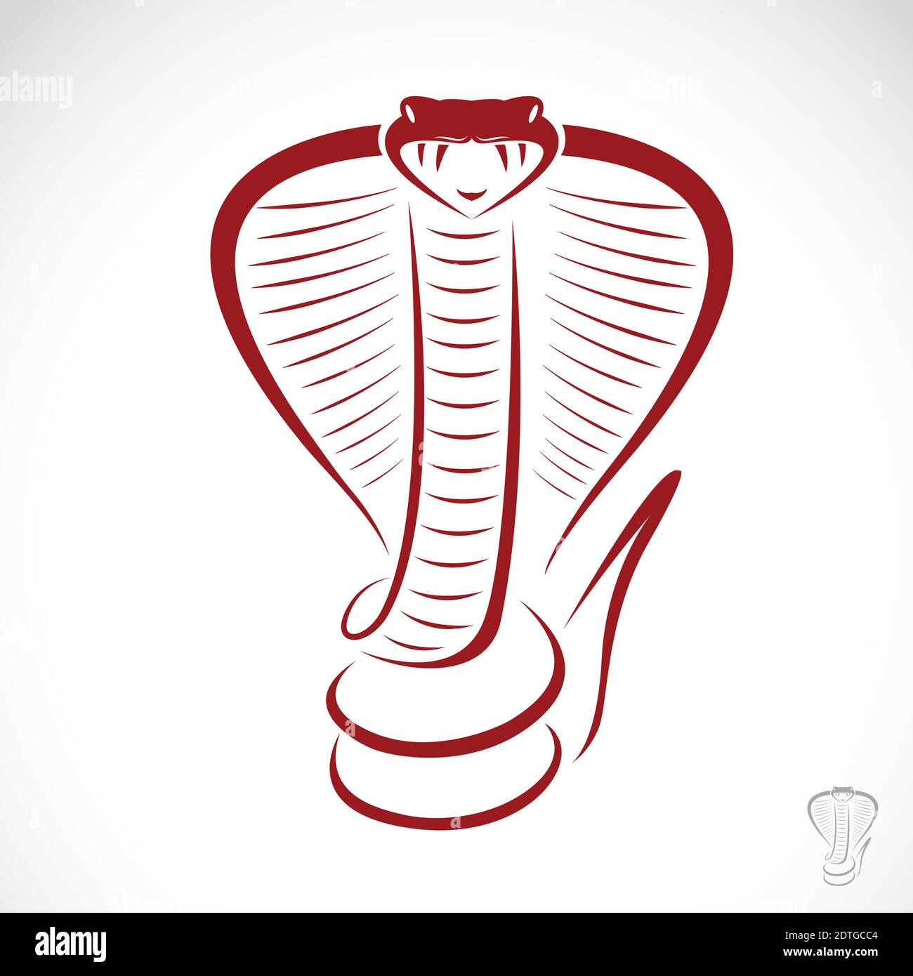 Vector image of an cobra on white background. Easy editable layered ...