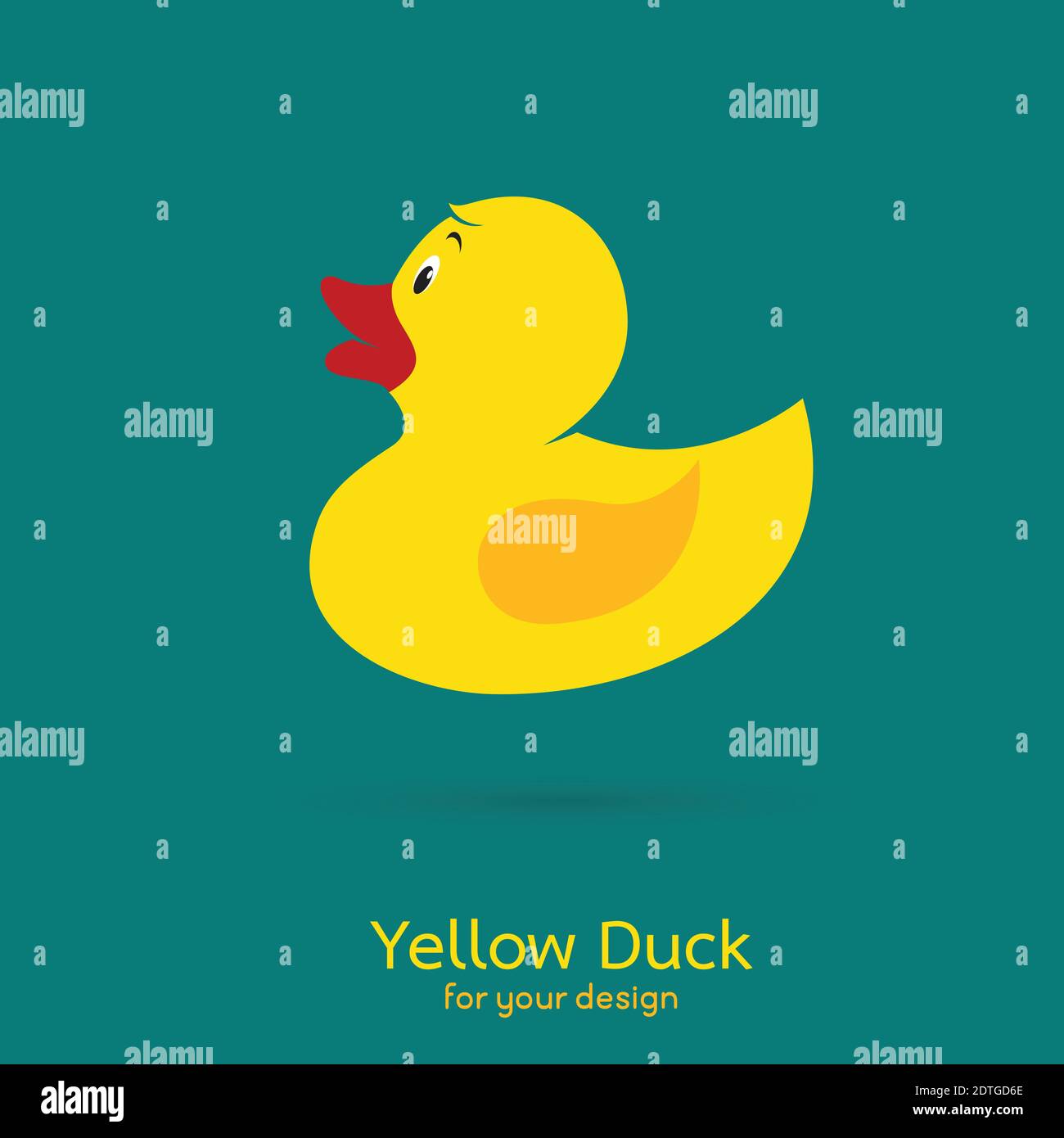 White duck yellow beak Stock Vector Images - Alamy