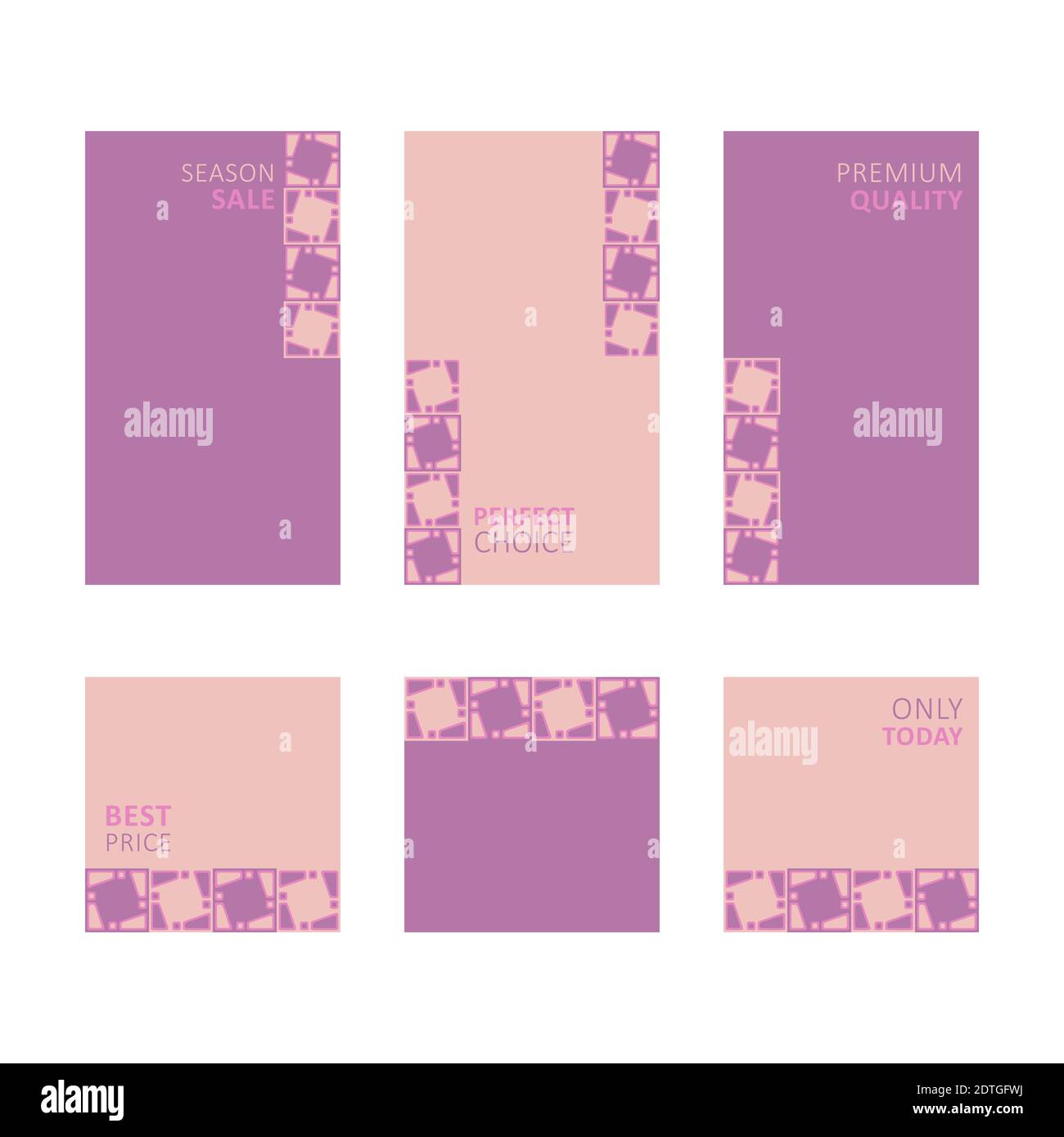 Modern decorative vector frames. Editable design templates for web ...