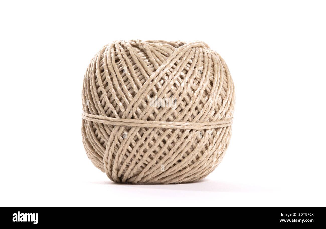Ball of string isolated on a white background Stock Photo - Alamy