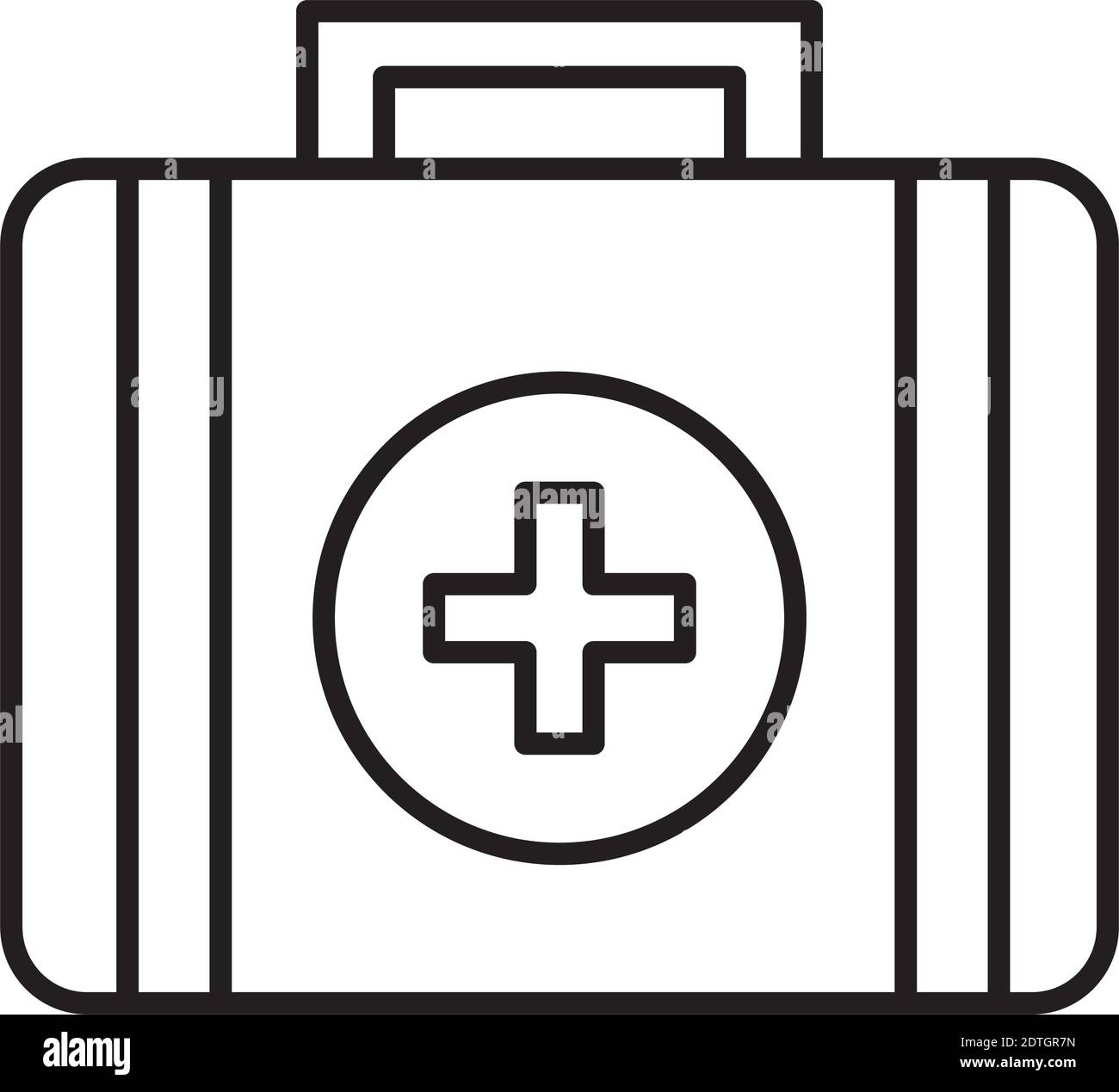 medical kit with cross symbol line style icon Stock Vector Image & Art ...