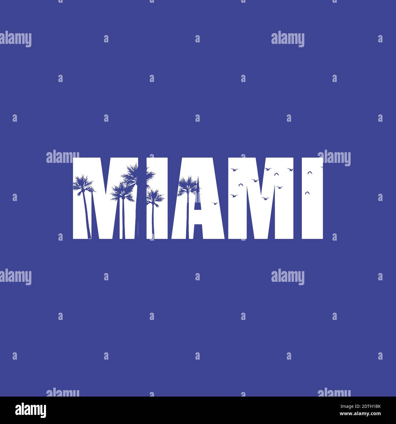 Miami beach typography. Summer tropical t-shirt graphics print. Vector ...