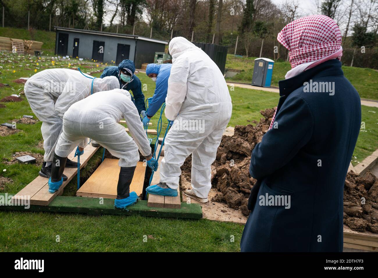 The funeral in the eternal gardens muslim burial ground hi-res stock ...