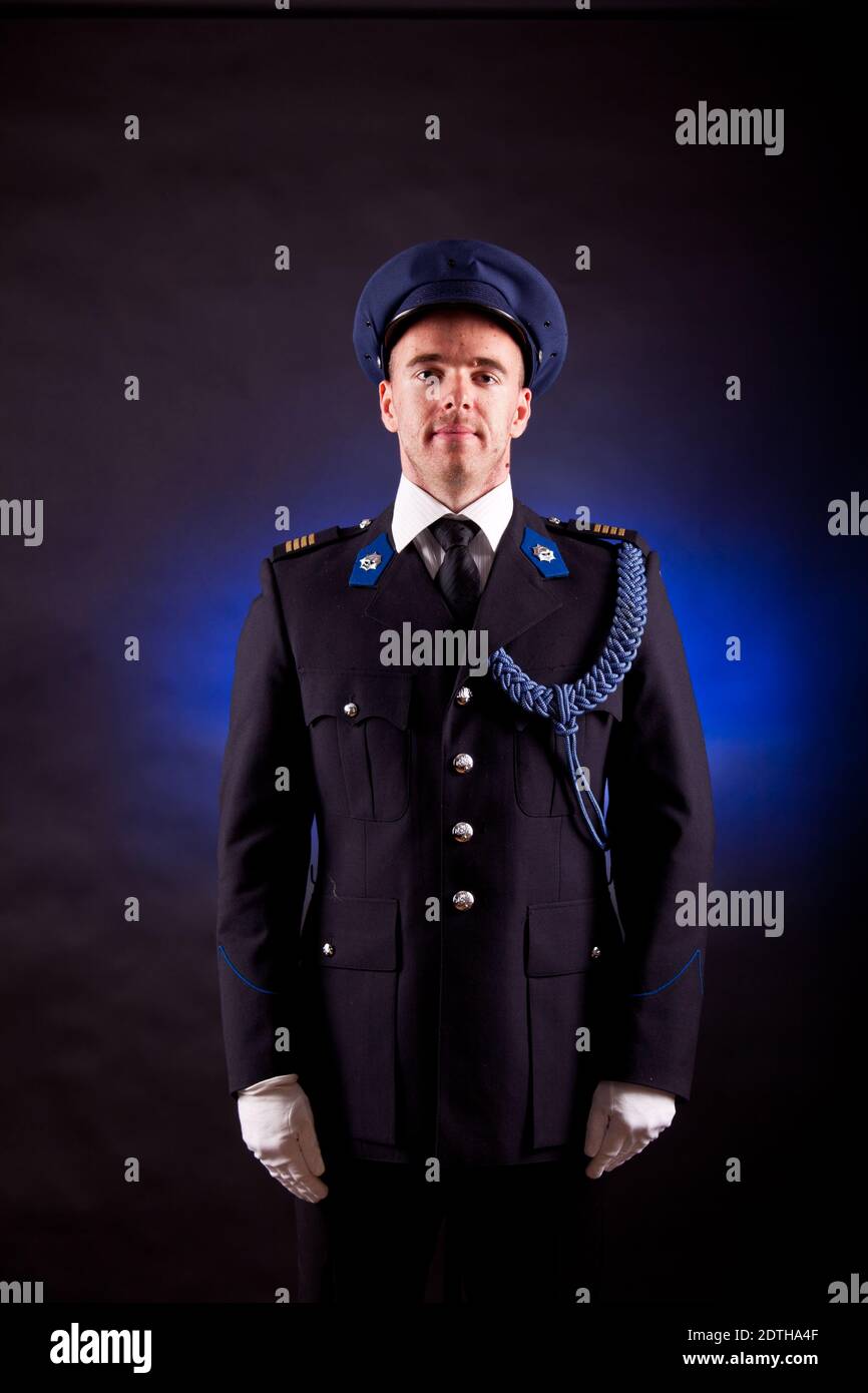 elegant soldier wearing uniform in studio Stock Photo - Alamy