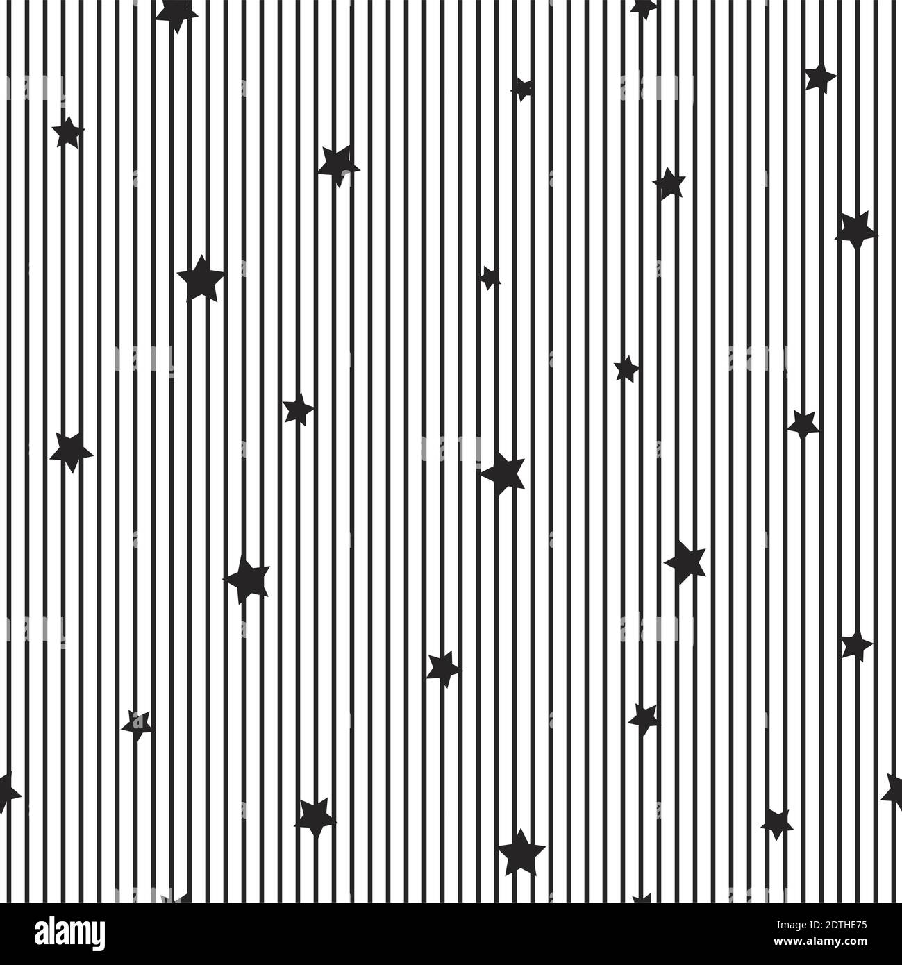 Seamless abstract pattern with little sharp black stars and lines on ...