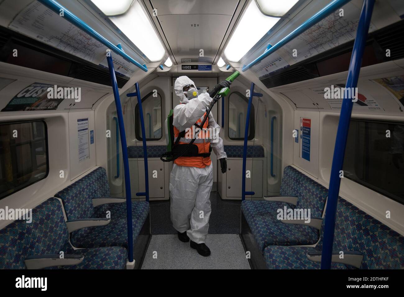 PA REVIEW OF THE YEAR 2020 File photo dated 22/05/20 of a TfL worker ...