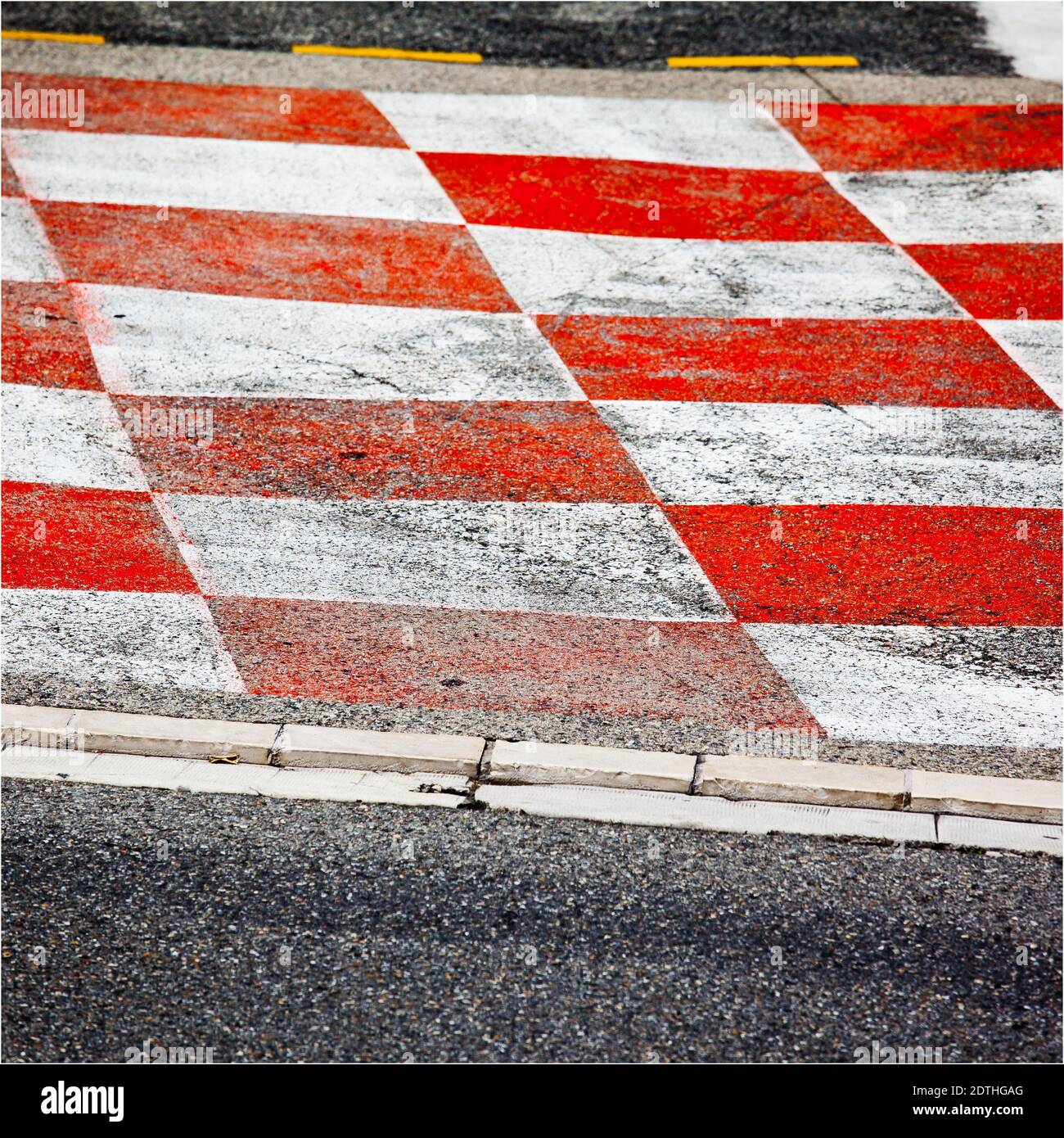 Car race asphalt and curb on Monaco Montecarlo Grand Prix street ...
