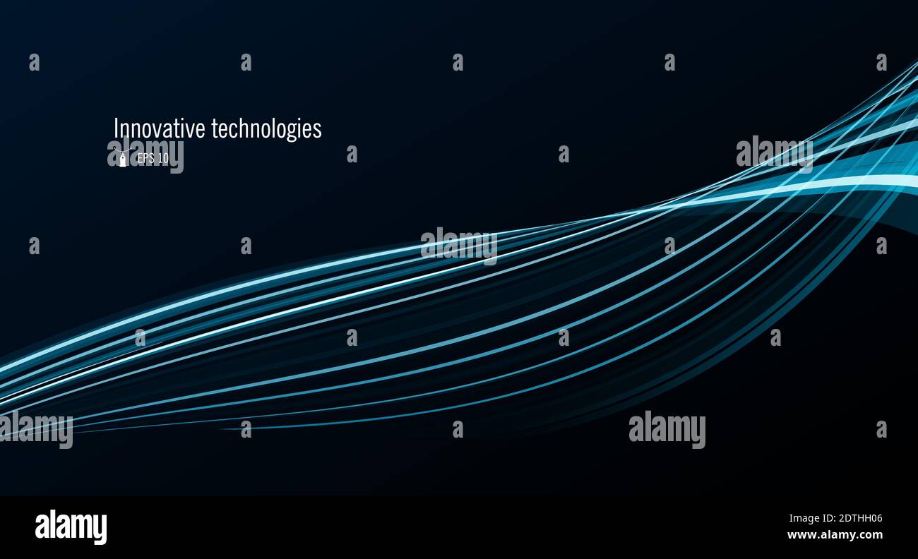Abstract background with stripe graphic element, curved 3d shape formed ...
