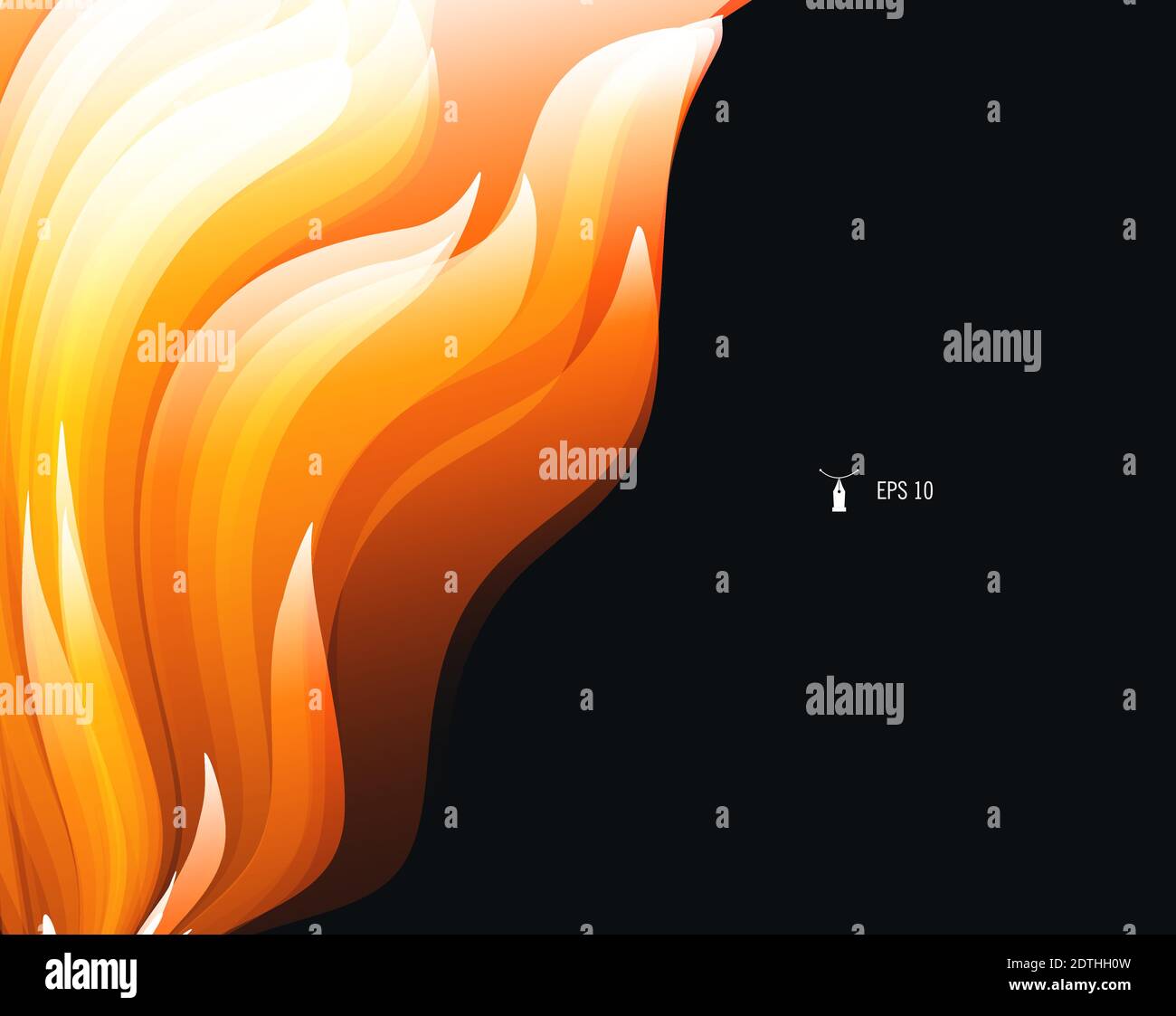 Abstract background for design with bright graphic element of fire ...