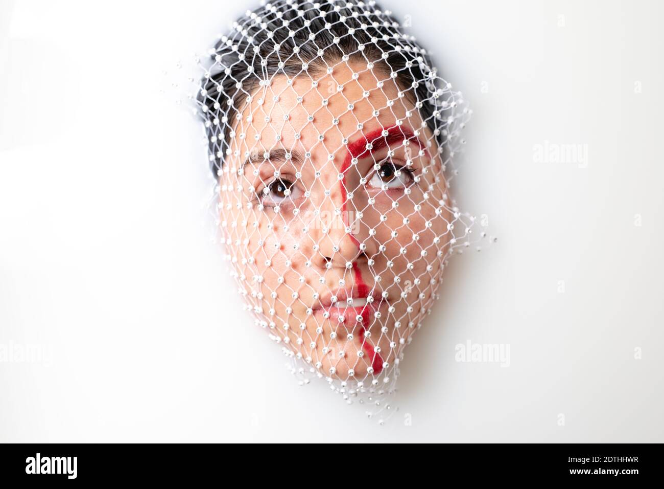 Woman netting covering face hi-res stock photography and images - Alamy