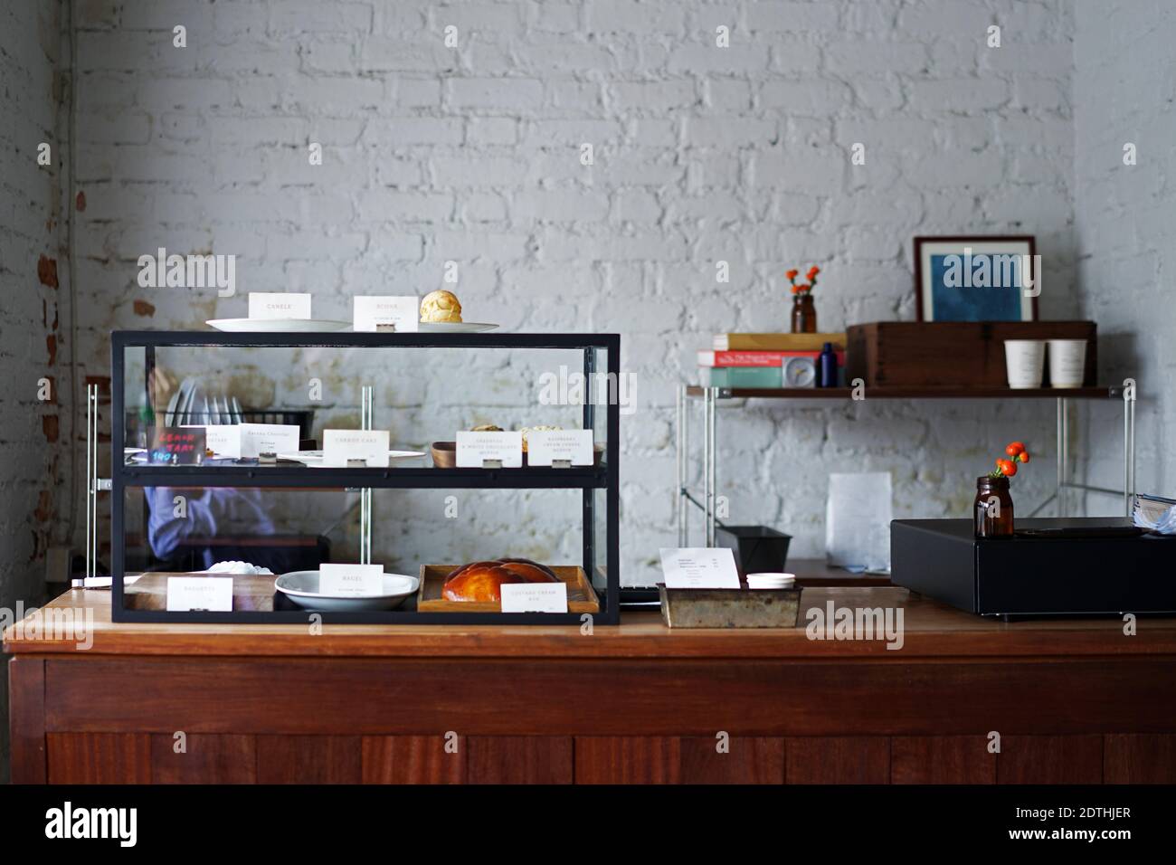 Interior design and decoration of coffee shop and bakery bar decorated ...