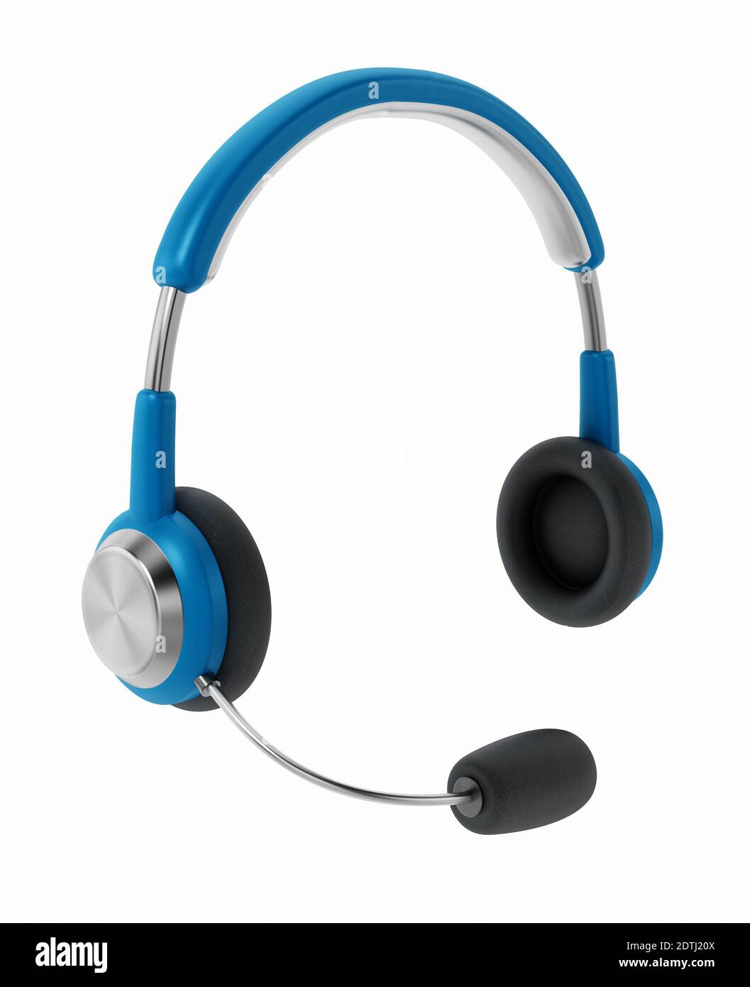 Generic headset isolated on white background. 3D illustration Stock ...