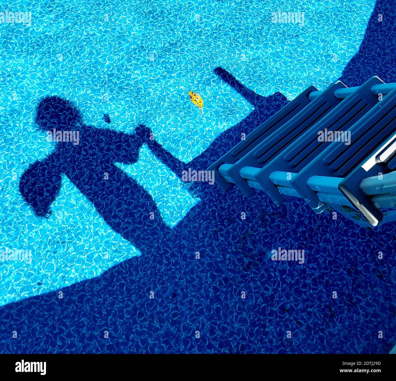 Shadow Of Person On Swimming Pool Stock Photo - Alamy