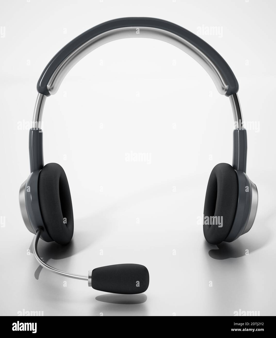 Generic headset isolated on white background. 3D illustration Stock ...