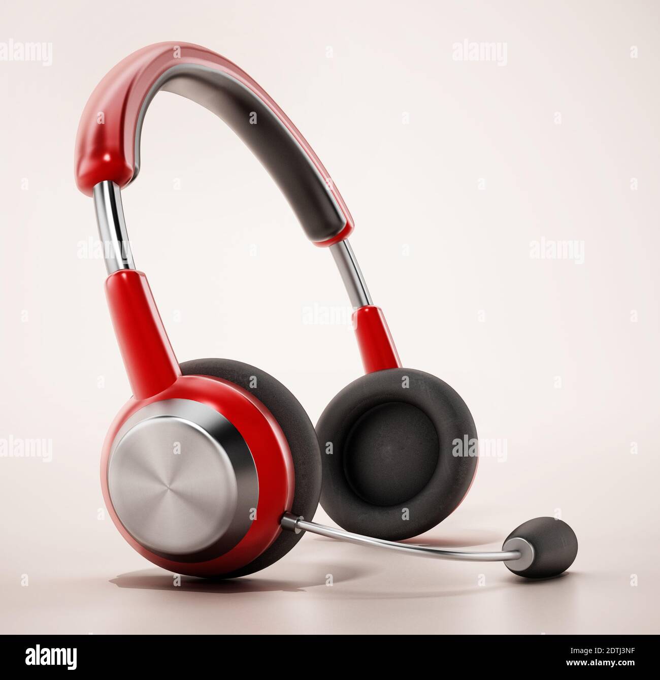 Generic headset isolated on white background. 3D illustration Stock ...