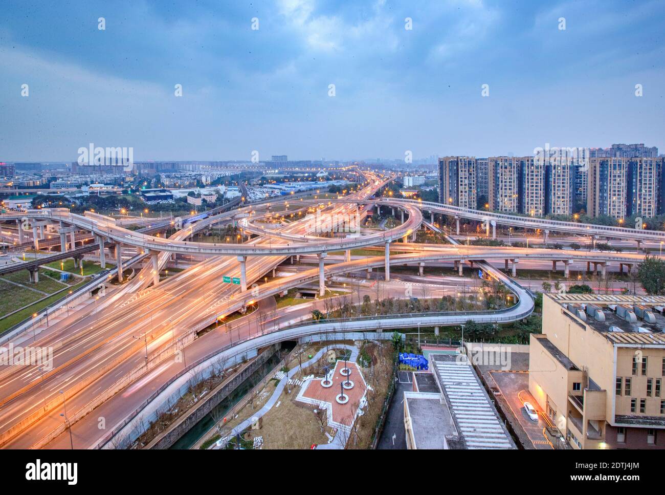 The busy and colorful Shiyang Flyover is pictured in High-Tech Zone ...