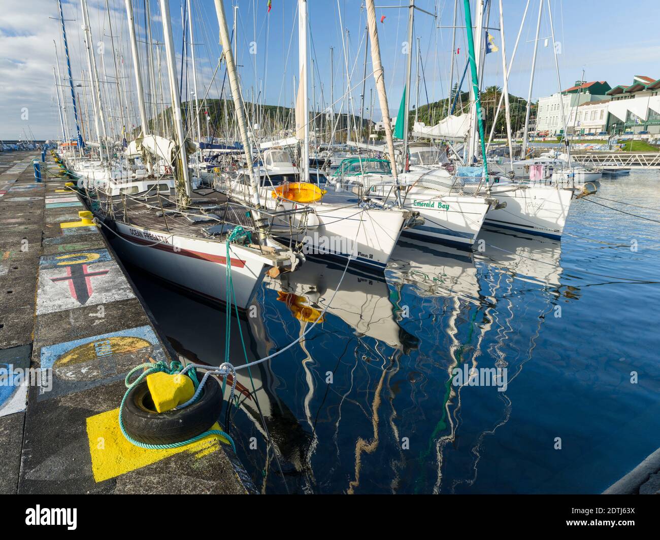 The marina with the famous drawings and paintings of sailors, a ...