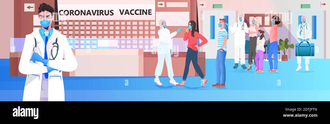mix race patients in masks getting swab coronavirus test PCR diagnostic ...