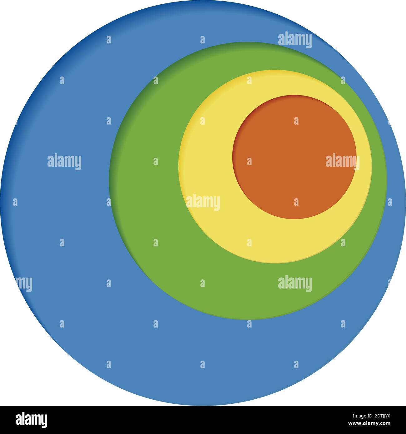 Round palette of four colors on a white background - Vector ...