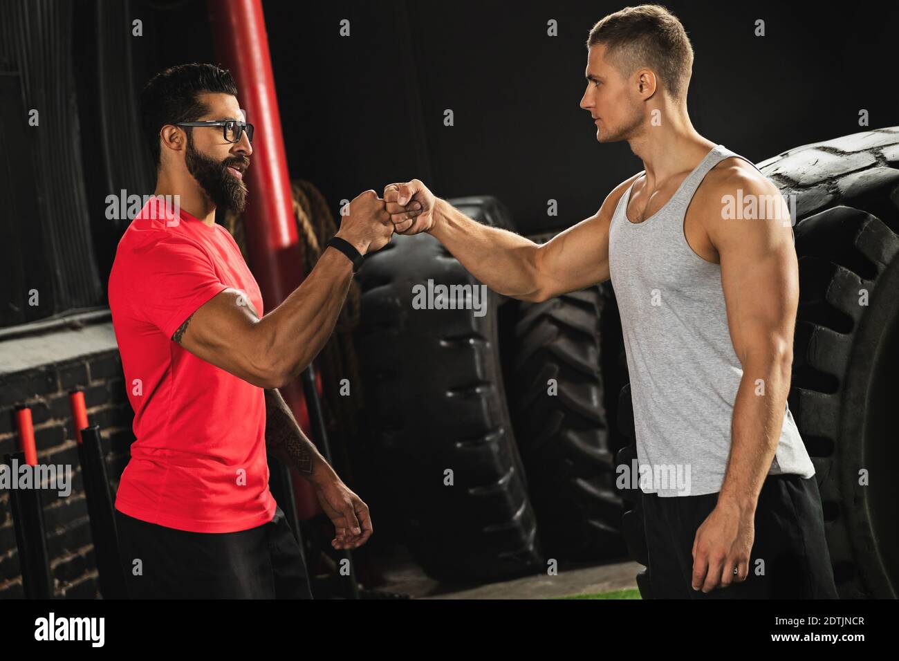 Greeting teammates hi-res stock photography and images - Alamy