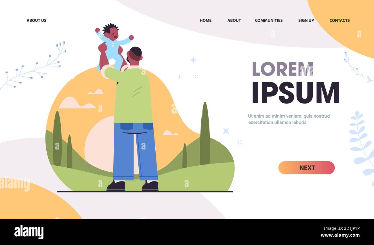 african american father holding little son fatherhood parenting concept ...