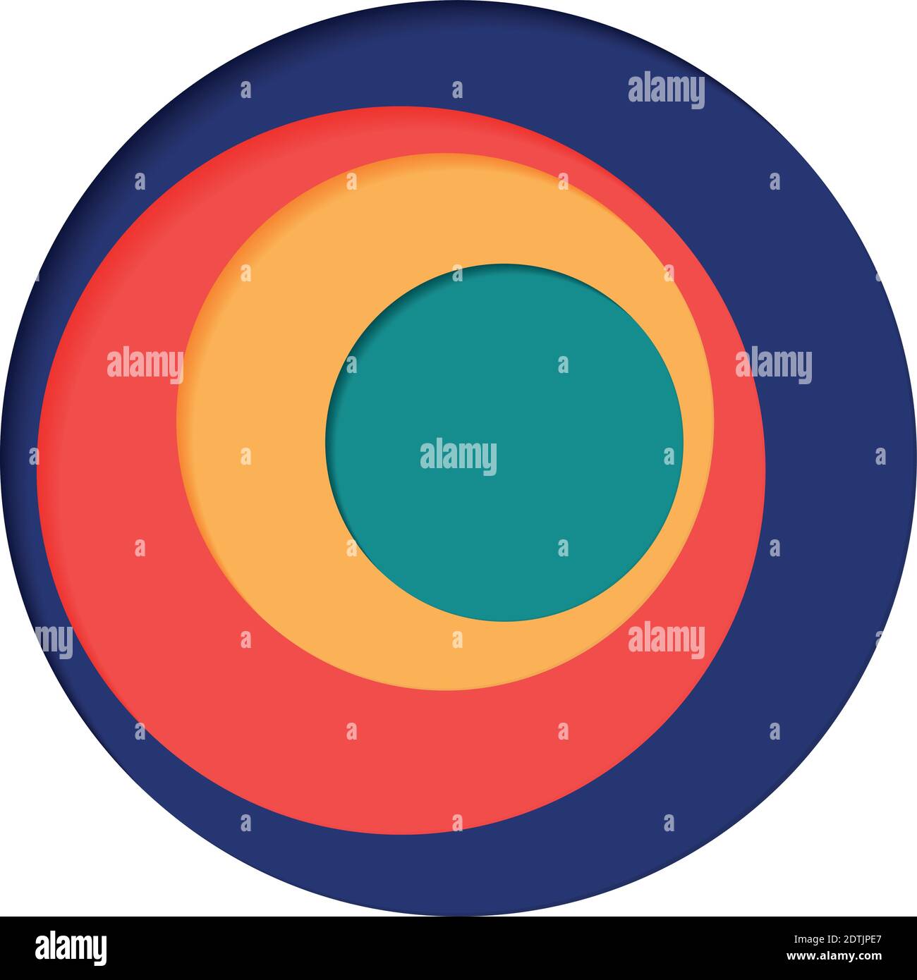 Round palette of four colors on a white background - Vector ...