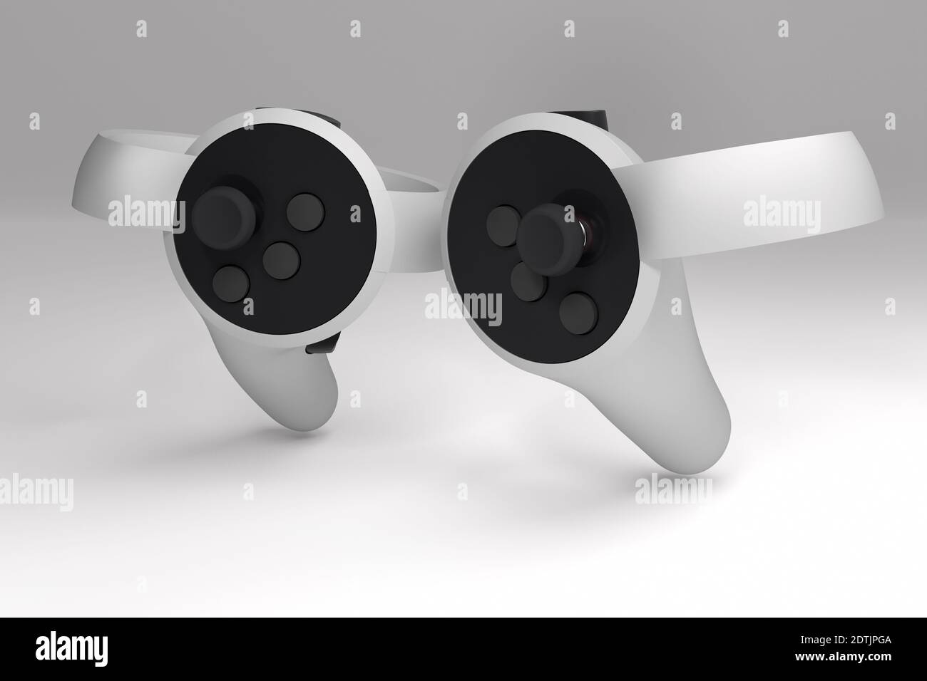 Virtual reality controllers for online and cloud gaming isolated on ...