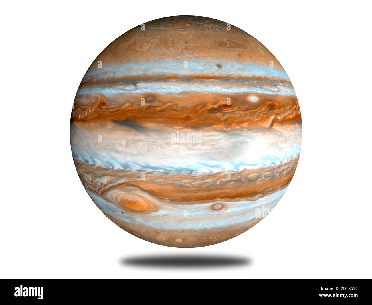 Gas giant Jupiter hovering on a white back ground Stock Photo - Alamy