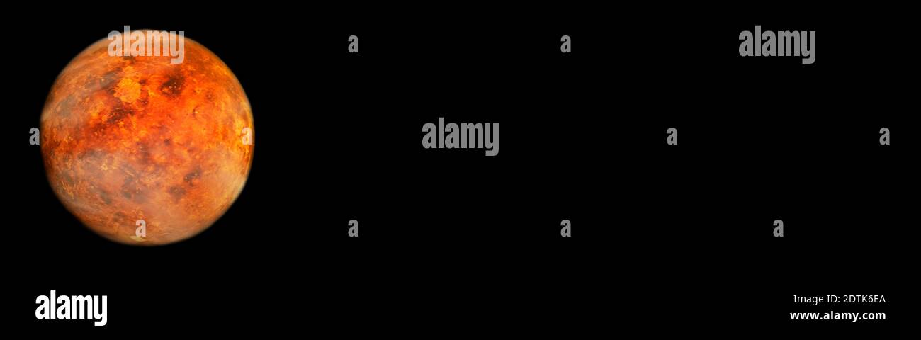 Planet Venus orbiting in space with moons concept panoramic Stock Photo ...
